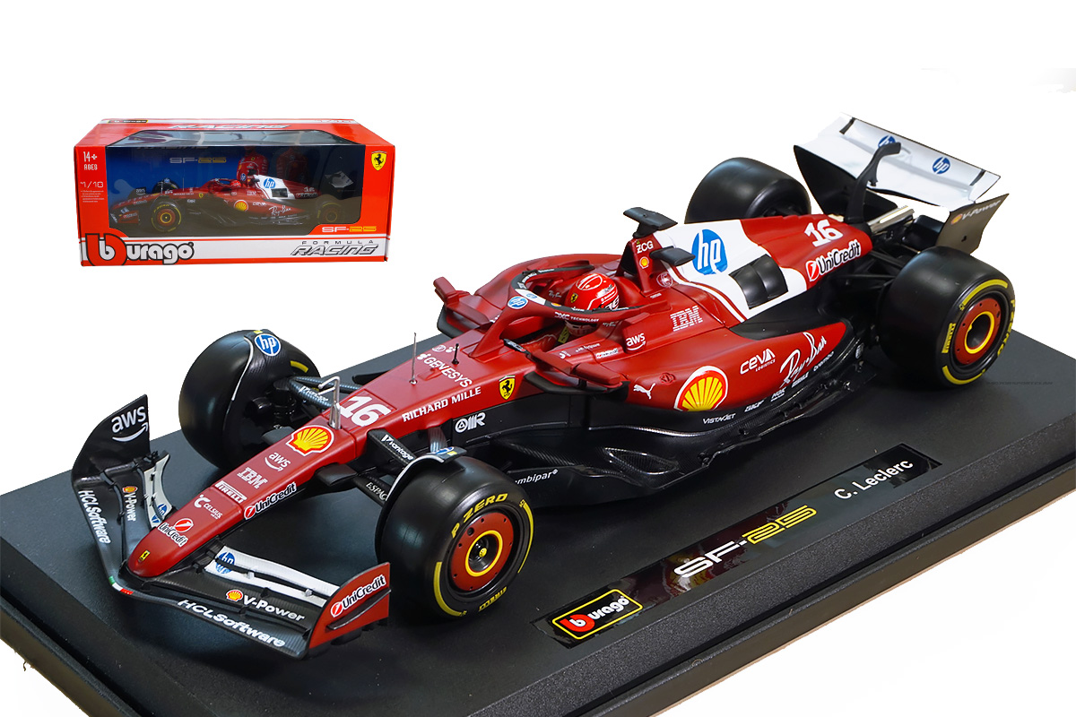 Modellini Ferrari SF-25 F1 2025 in scala 1:43 e 1:18 Burago, Looksmart