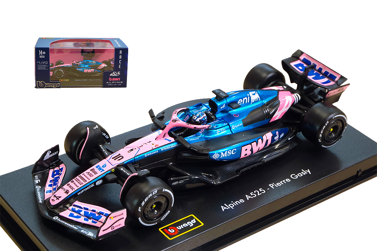Modellino Alpine A525 F1 2025 Pierre Gasly Scala 1:43 Burago Signature