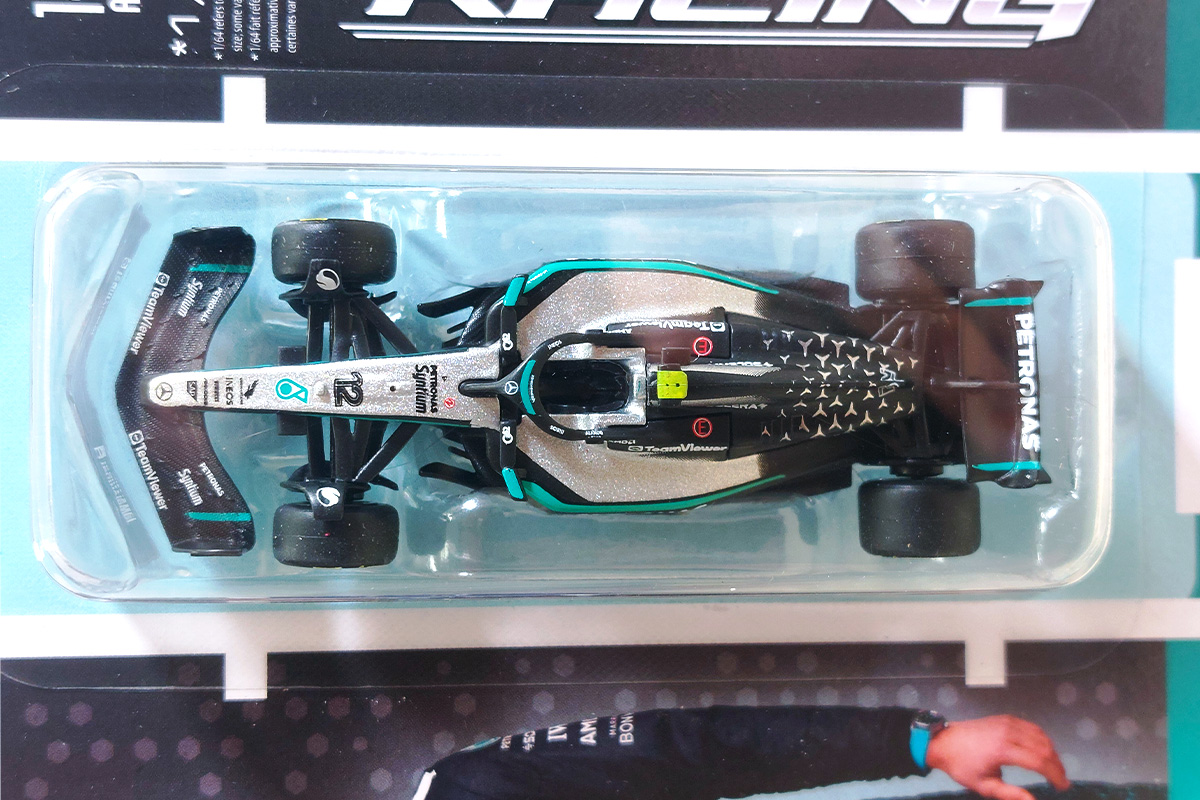 Modellino Mercedes W16 F1 2025 Andrea Kimi Antonelli Scala 1:64 Bburago ...