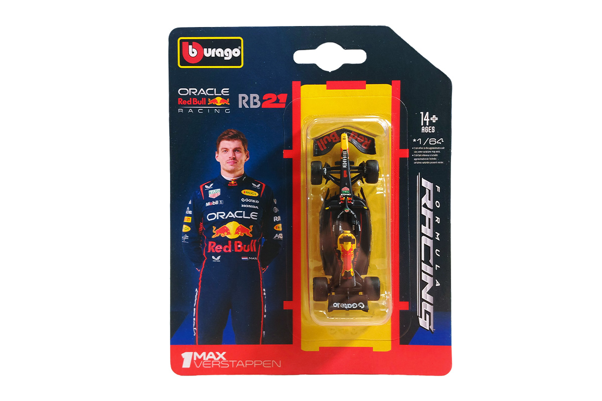 Modellino Red Bull RB21 F1 2025 Max Verstappen Scala 1:64 Bburago, Burago